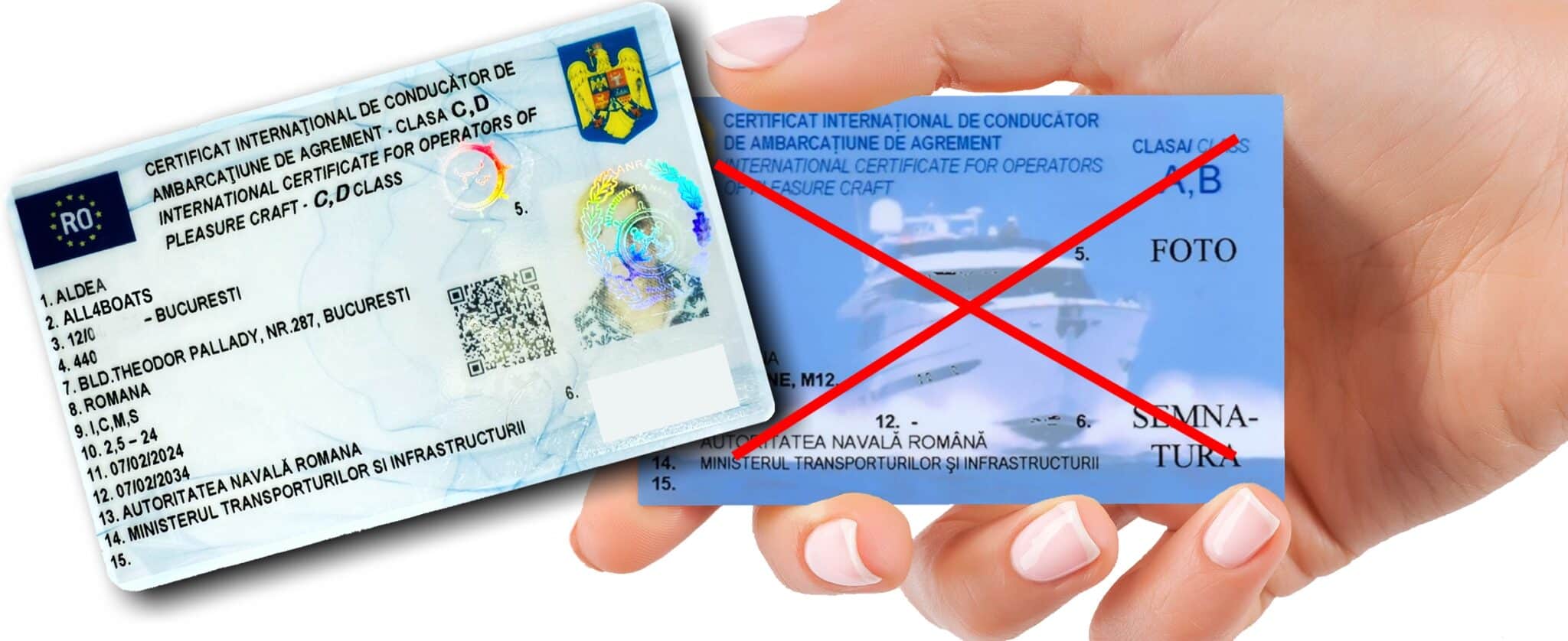 Preschimbarea permisului de barca